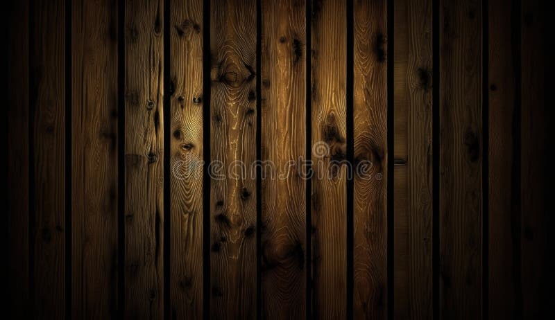 Spotlight on Brown Wood: AI-Generated Background with Central Lighting ...
