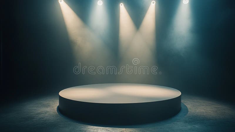 Spotlight Casting on an Empty Stage Ready for Performance in an Event ...