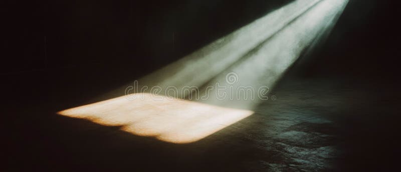 Spotlight Creates Dramatic Light Cone Illuminating Dark Space with ...