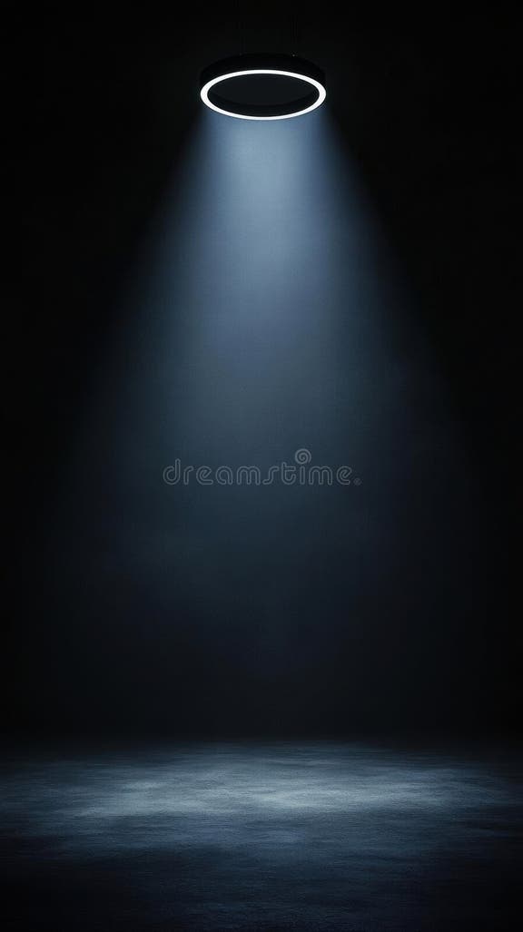 Spotlight on a Dark Background - Minimalist, Simple, and Dramatic Stock ...