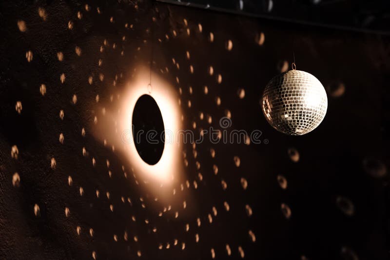 Spotlight on disco ball stock photo. Image of mosaic - 68369706