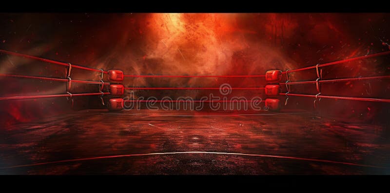 In the Spotlight. Dynamic Boxing Ring Background Stock Illustration ...