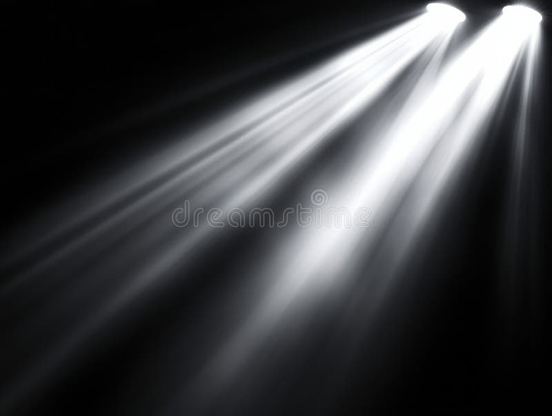 Spotlight Effect on a Black Background Stock Illustration ...