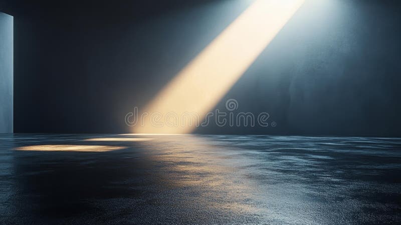 Spotlight Effect in Dark Studio Background Stock Illustration ...