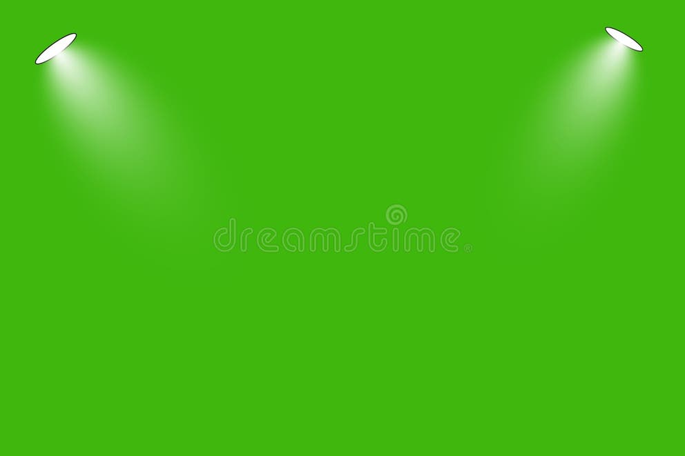 Spotlight Effects on Green Screen for Content Creators. Stock Photo ...
