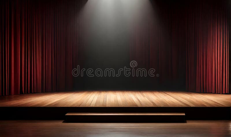 Spotlight on Emptiness: Stage Set for Artistic Potential Stock ...