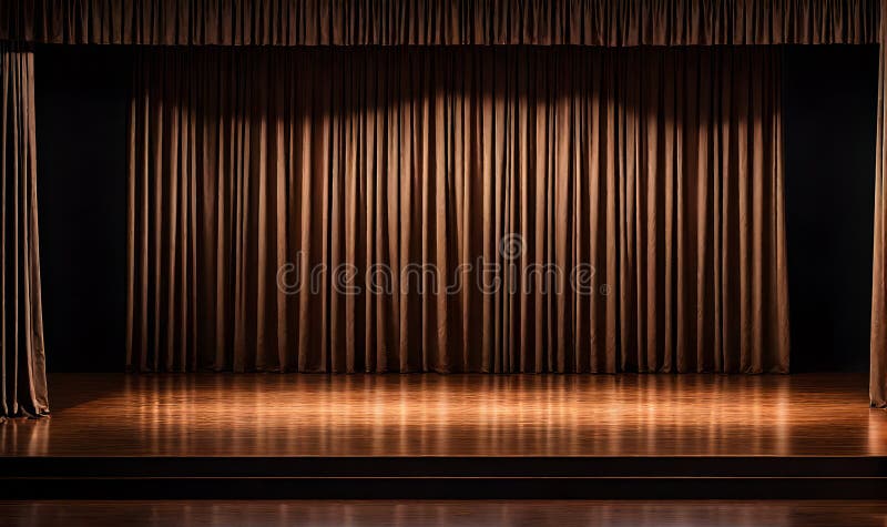 Spotlight on Emptiness: Stage Set for Artistic Potential Stock ...