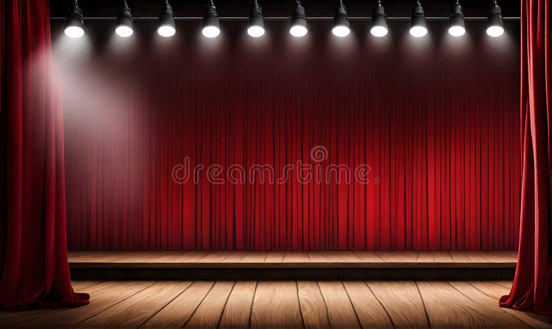 Spotlight on Emptiness: Stage Set for Artistic Potential Stock ...