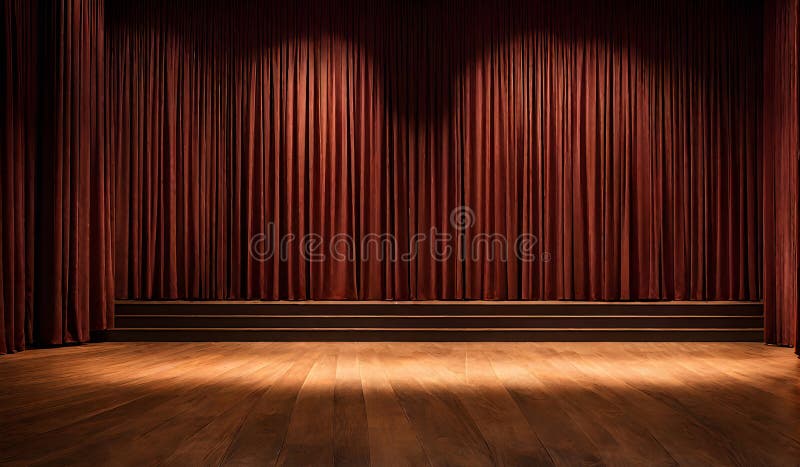 Spotlight on Emptiness: Stage Set for Artistic Potential Stock ...