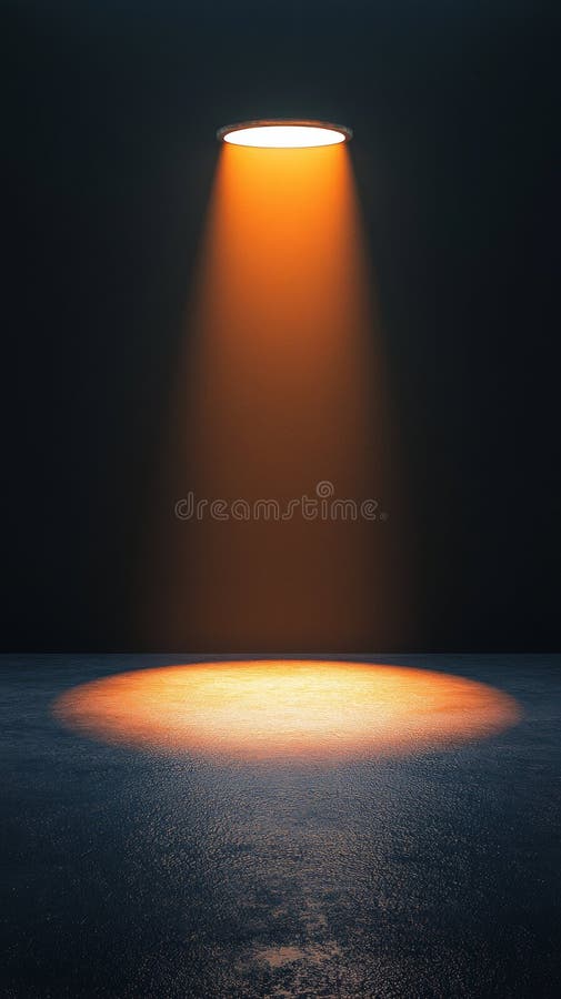 Spotlight on Empty Stage - Dramatic Lighting Stock Illustration ...