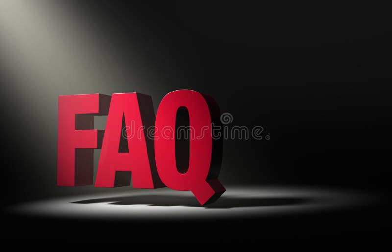 Spotlight on FAQ stock illustration. Illustration of query - 51375572