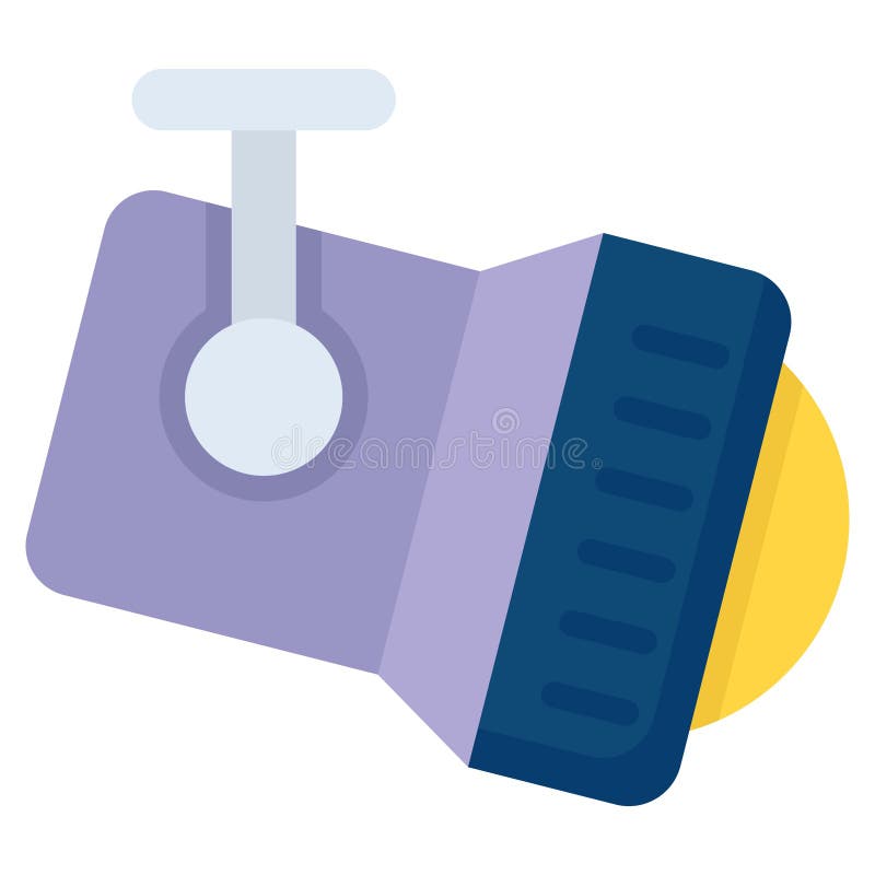 Spotlight Flat Icon , Photography and Digital Art Flat Vector Icon ...