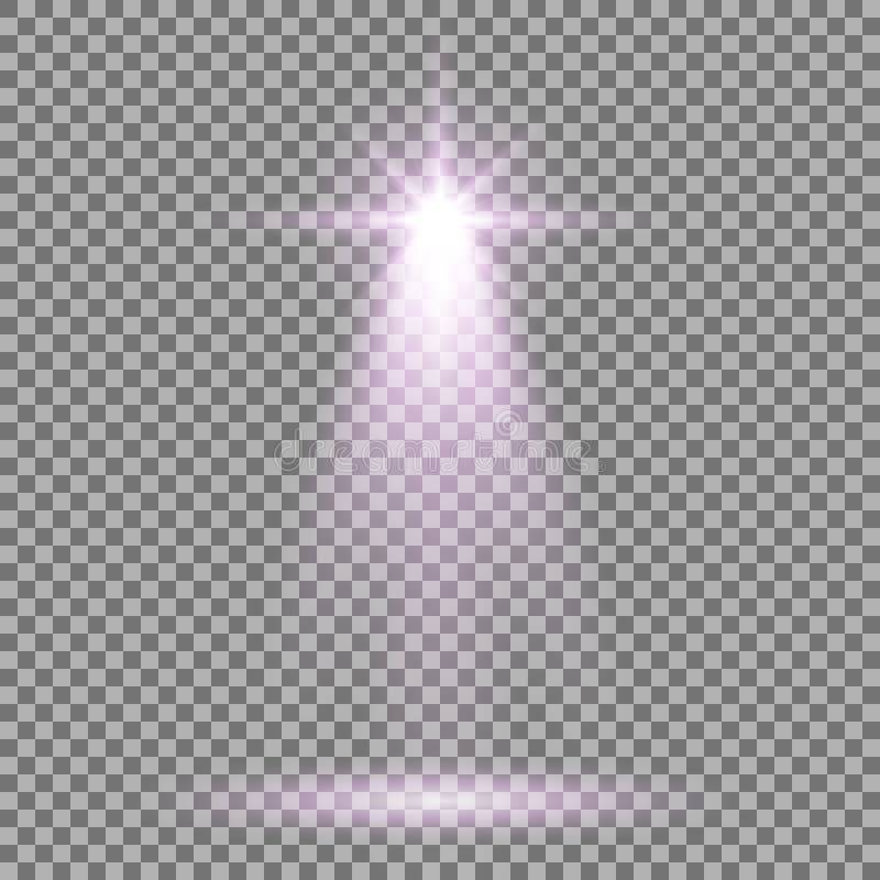 Spotlight Glow Effect, Light Beam, Purple Color Stock Vector ...