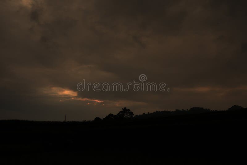 Spotlight of Golden Light at Sunset. Stock Image - Image of landscape ...