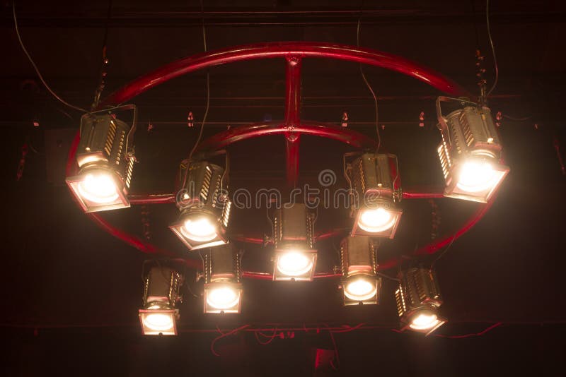 Red spotlight stock illustration. Illustration of effect - 33491667