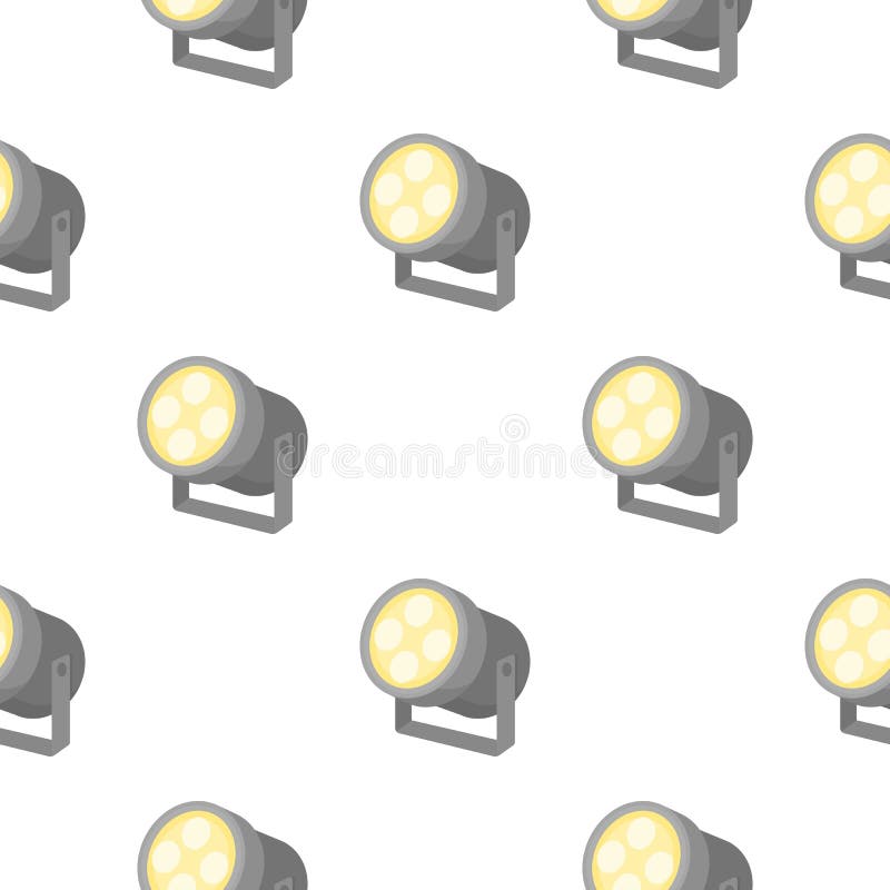 Spotlight Icon in Cartoon Style Isolated on White Background. Theater ...