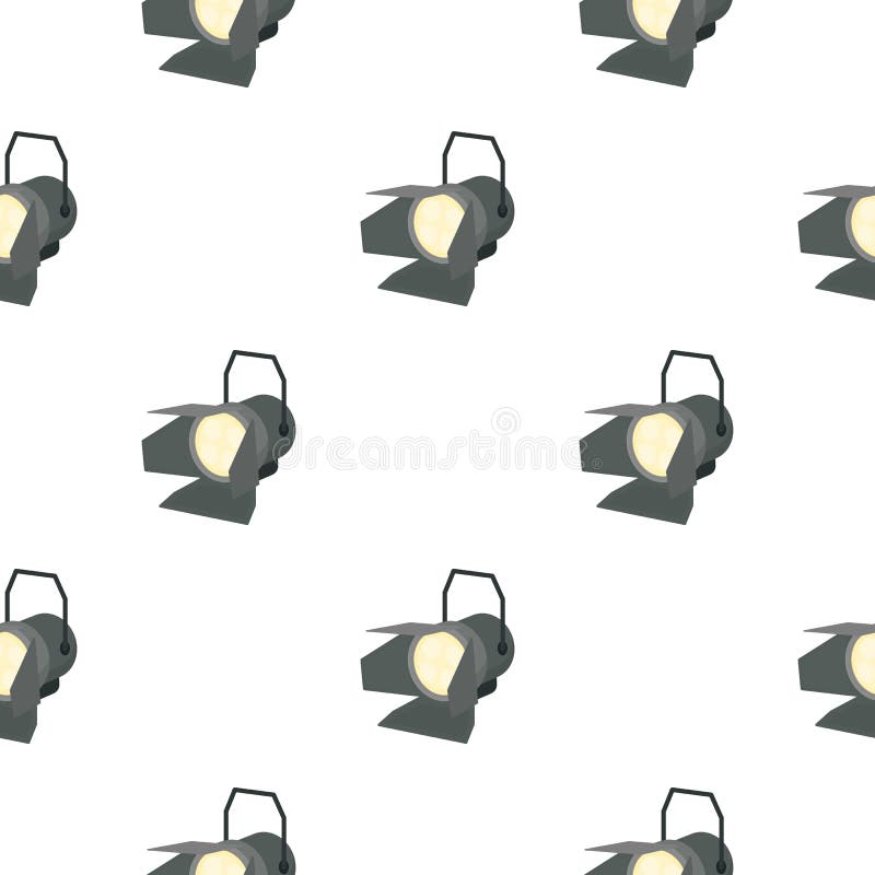 Spotlight Icon in Cartoon Style on White Background. Light Source ...