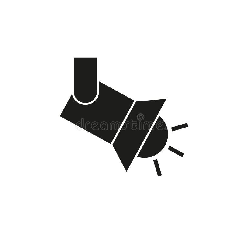 The Spotlight Icon. a Simple Flat Vector Illustration on a White ...