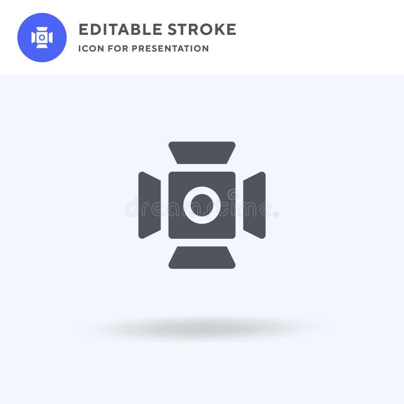 Spotlight Icon Vector, Filled Flat Sign, Solid Pictogram Isolated on ...