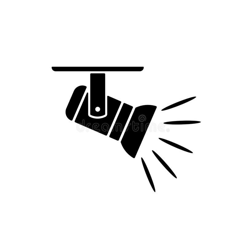 Spotlight Icon Vector Isolated on White Stock Vector - Illustration of ...