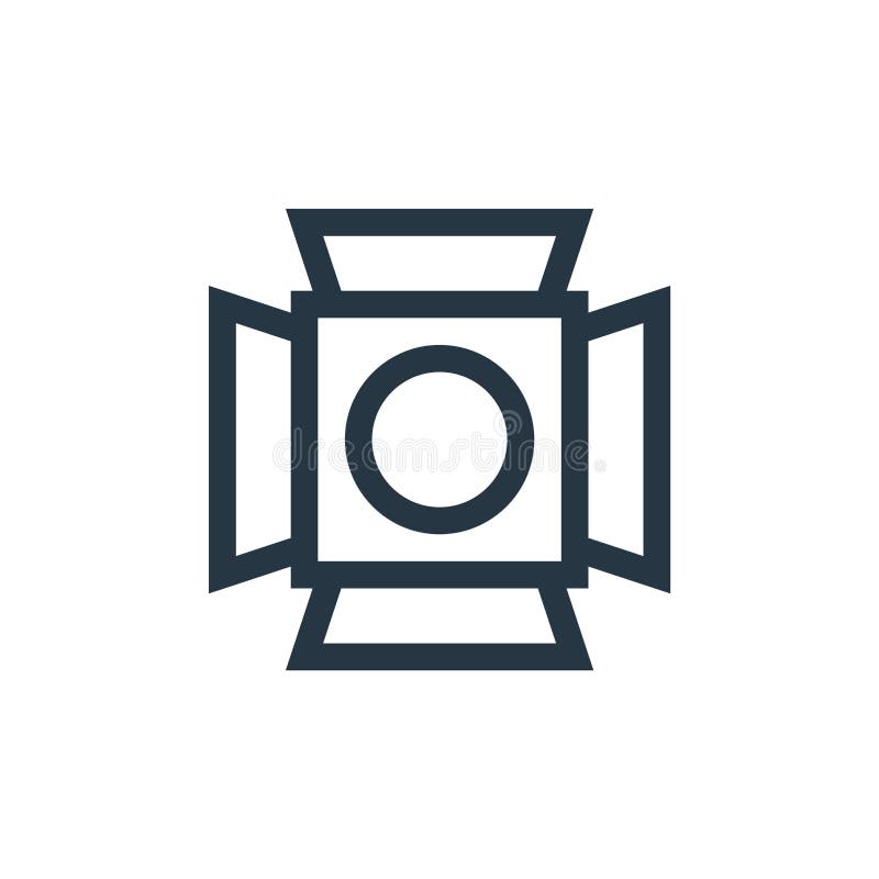Spotlight Icon Vector from Music Festival Concept. Thin Line ...