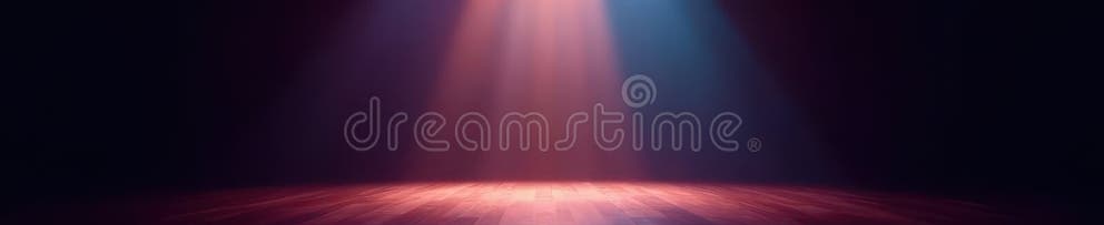 Spotlight Illuminates Empty Stage, Dramatic Shadows Cast , Stage ...