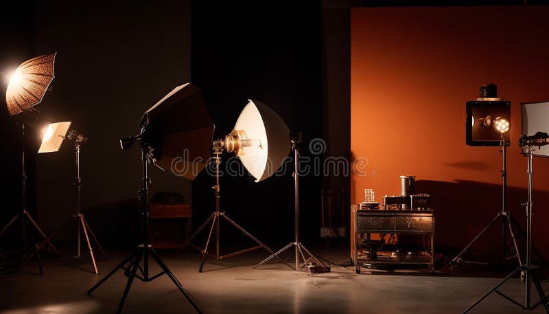 Spotlight Illuminates Modern Stage for Theatrical Performance Generated ...