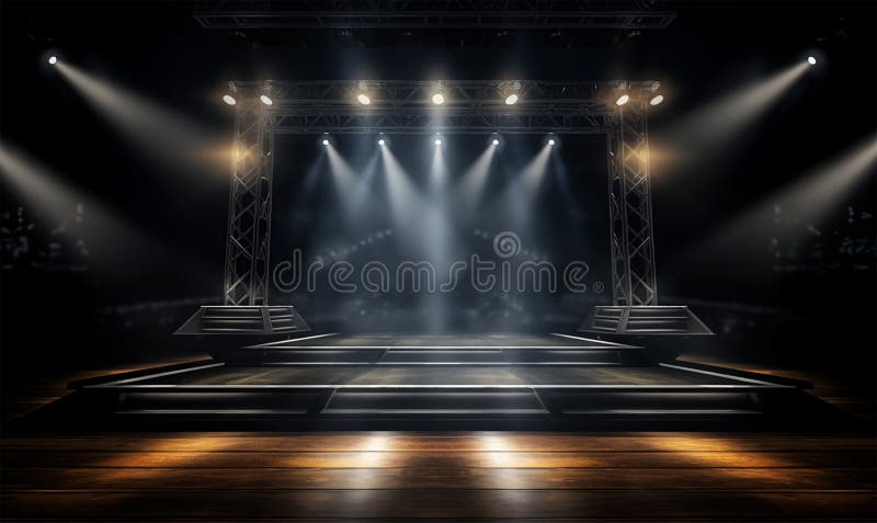 Spotlight Lamp Effect Stage Blank Template Stock Illustration ...