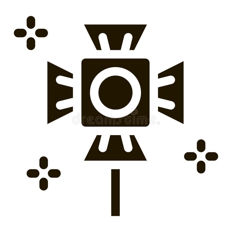 Spotlight Lamp Icon Vector Glyph Illustration Stock Vector ...