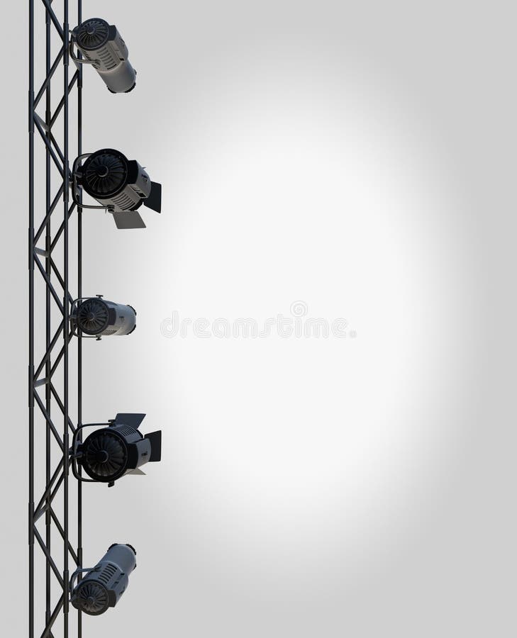 Stage lights silhouette stock illustration. Illustration of equipment ...