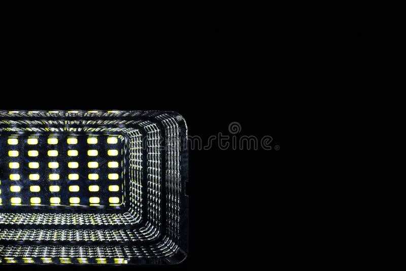 Spotlight Led Lamp on Black Backgrounds,studio Concept Stock Image ...