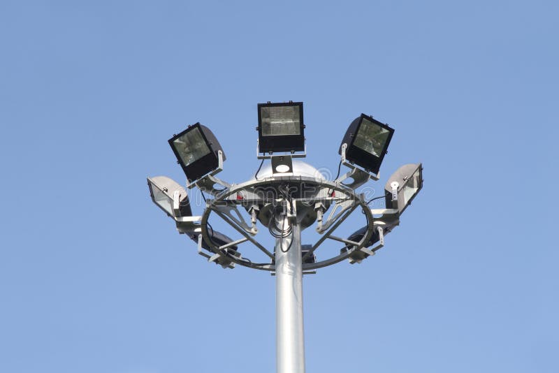 Spotlight lighting tower stock image. Image of peels - 47934181