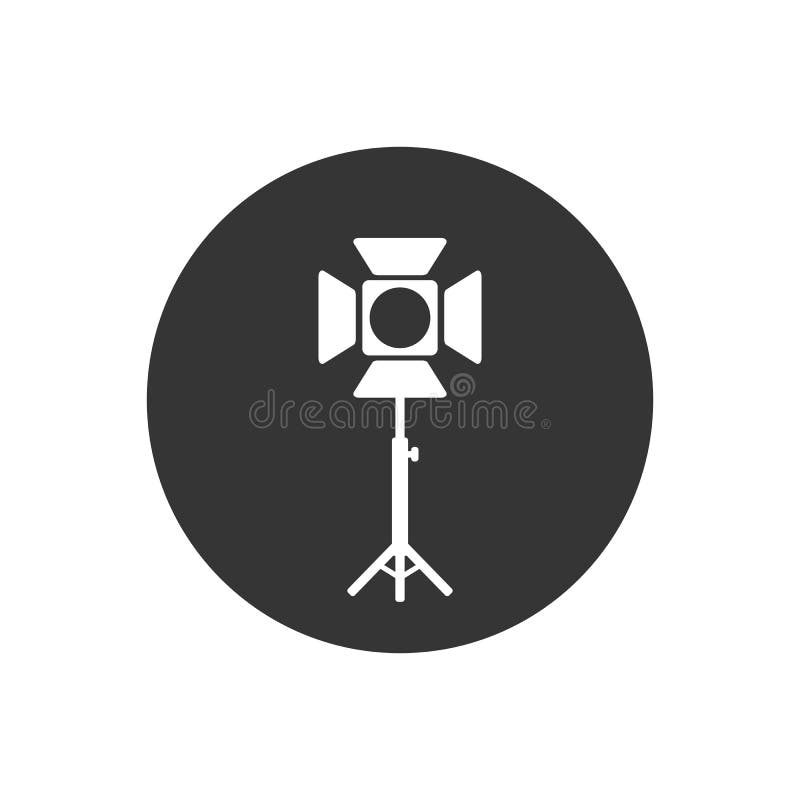 Spotlight Logo or Line Icon Vector Black Studio Light Symbol Stock ...