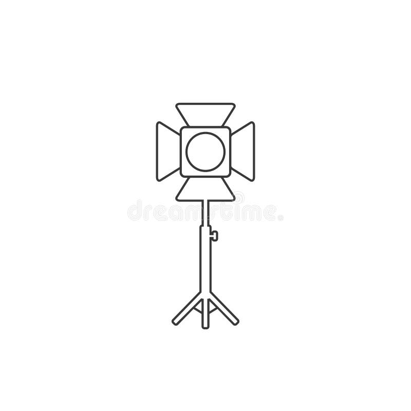 Spotlight Logo or Line Icon Vector Black Studio Light Symbol Stock ...