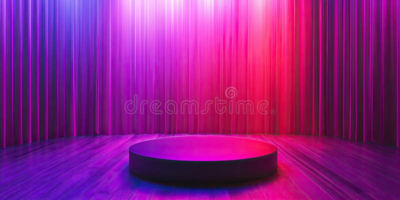 Spotlight Marble Pedestal: a Dark, Moody Scene Featuring a Round Marble ...