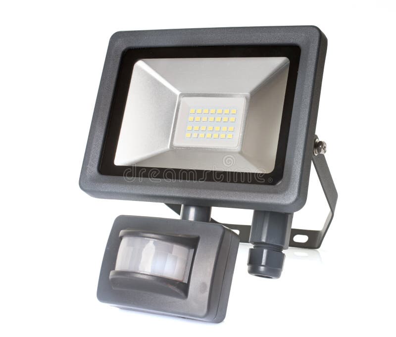 Spotlight with Motion Sensor Stock Photo - Image of diode, motion: 87474138