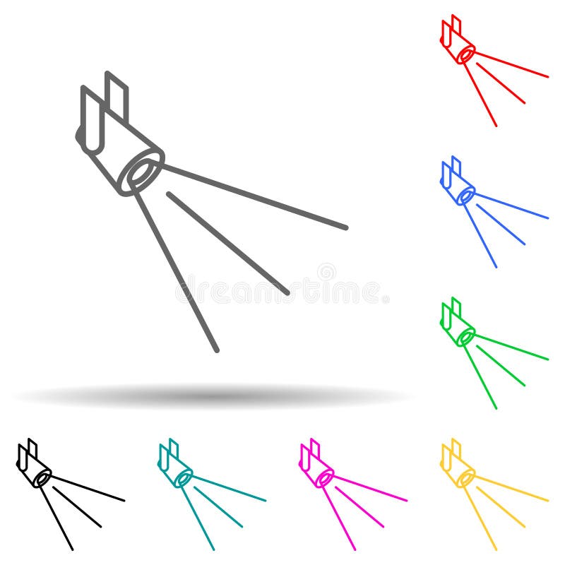 Spotlight Multi Color Style Icon. Simple Thin Line, Outline Vector of ...