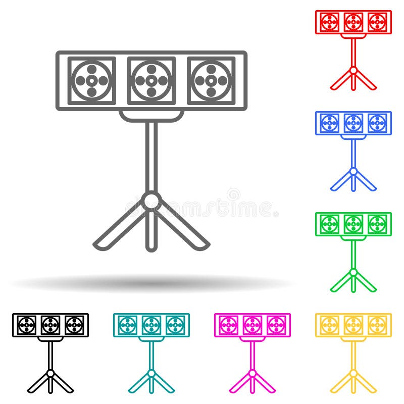 Spotlight Multi Color Style Icon. Simple Thin Line, Outline Vector of ...