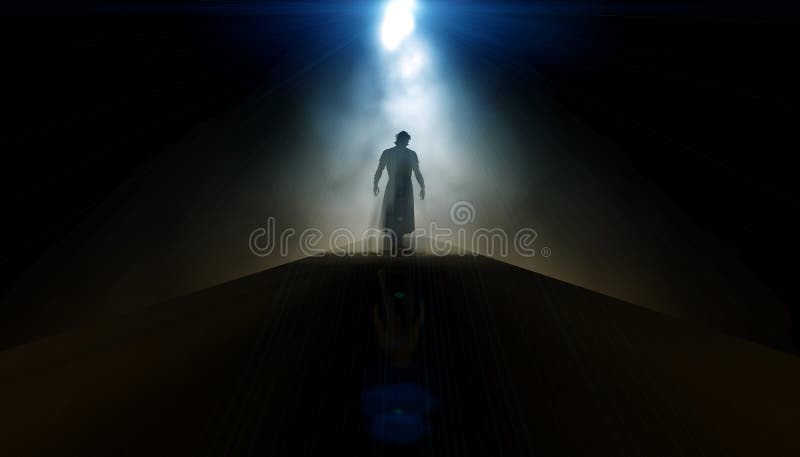 Spotlight on man stock illustration. Illustration of backlight - 97230860