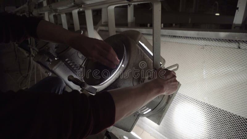 Spotlight Operator and Spotlight Stock Footage - Video of projector ...