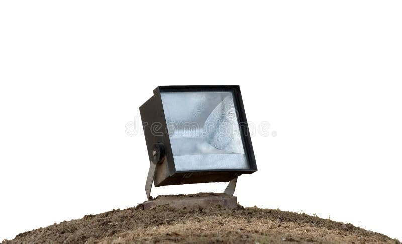 Spotlight Over White Background Stock Image - Image of equipment ...