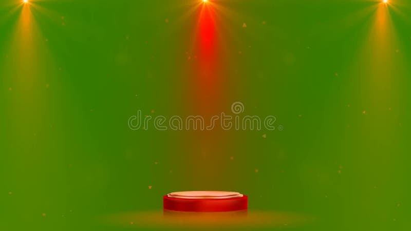 Spotlight on Podium Stage Green Screen Background Stock Footage - Video ...