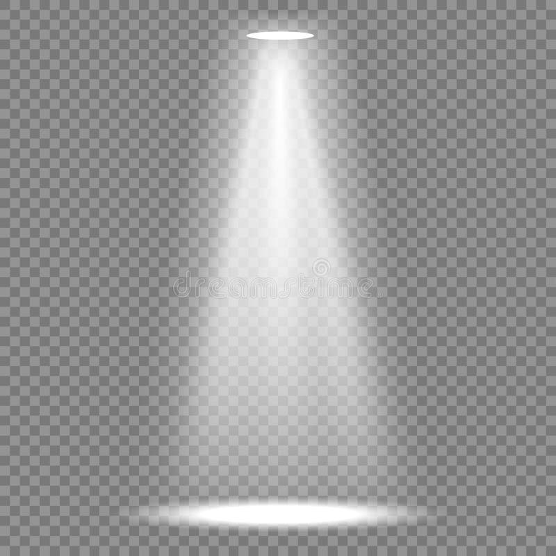 Spotlight Projector, Light Effect with White Rays. Stock Vector ...