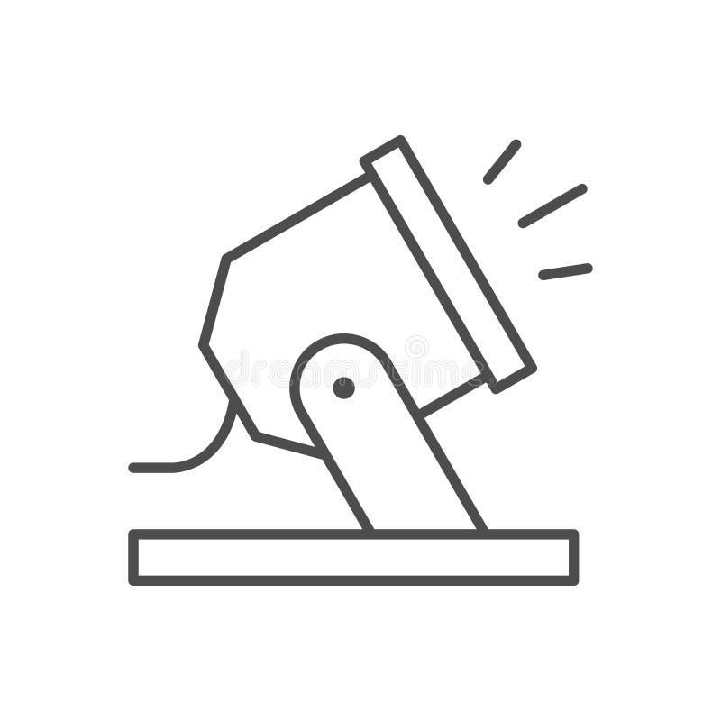 Spotlight or Projector Line Icon Stock Vector - Illustration of floor ...
