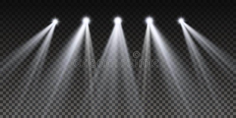 Spotlight Shines. Bright Lighting with Spotlights. Lens Flash Light ...