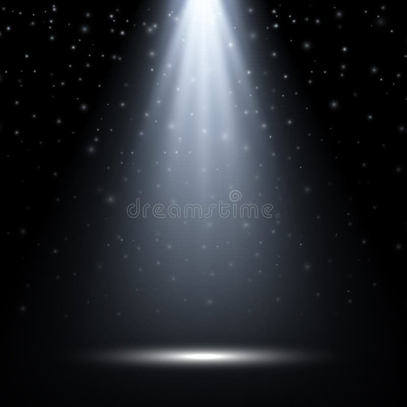 The Spotlight Shines. Bright Llight from a Lamp or Spotlight Stock ...