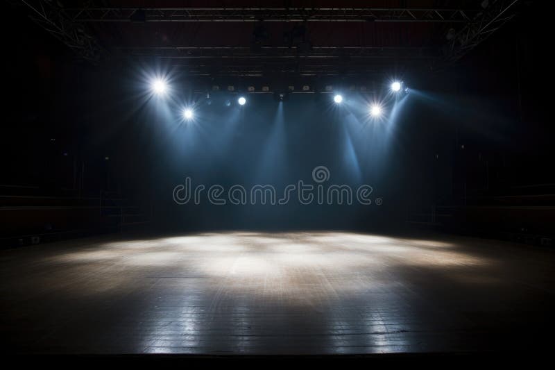 Spotlight Shining on Empty Dance Stage, Awaiting Performance Stock ...