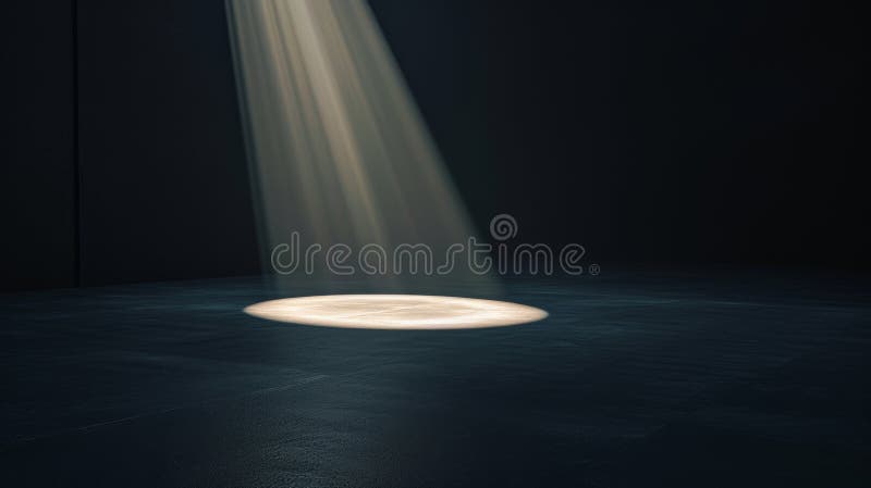 Spotlight Shining on Empty Dark Room Stock Image - Image of beam ...