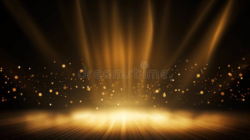 Spotlight with Shiny Light and Particles. Glow Backdrop Design of ...