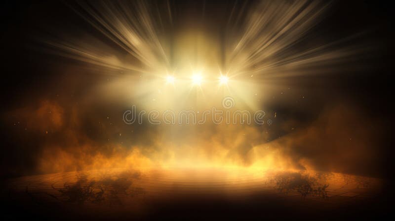 Spotlight with Shiny Light and Particles. Glow Backdrop Design of ...